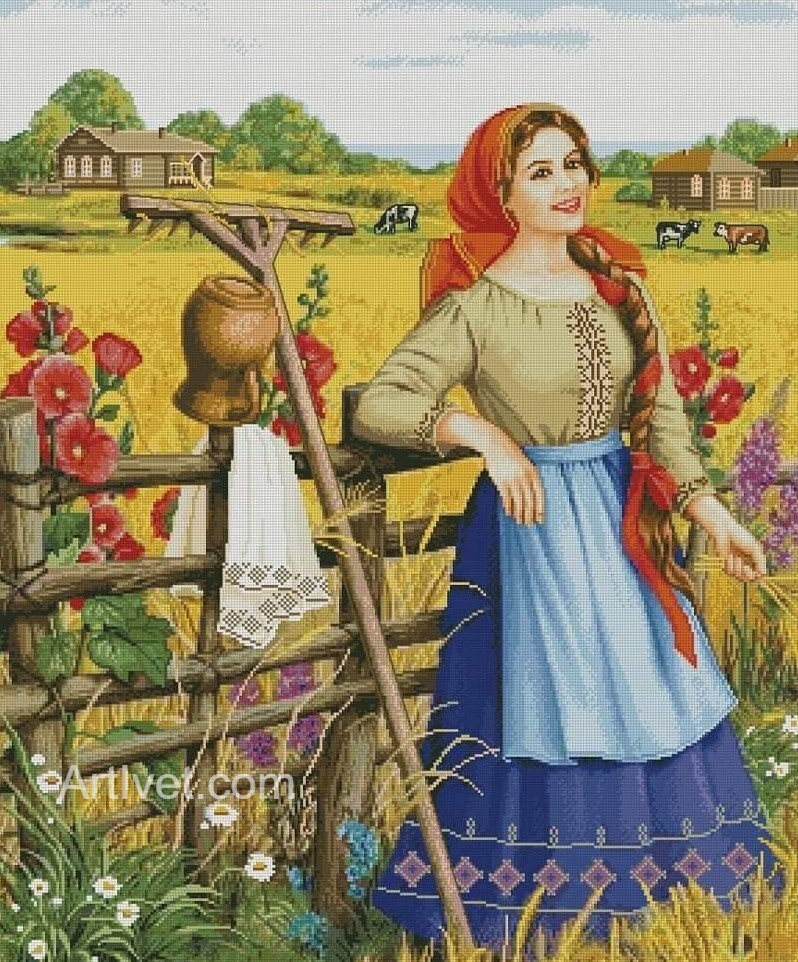 Set Goblen - Fata harnica si frumoasa - 7cutii.com width="69.5px" height="118.5px"